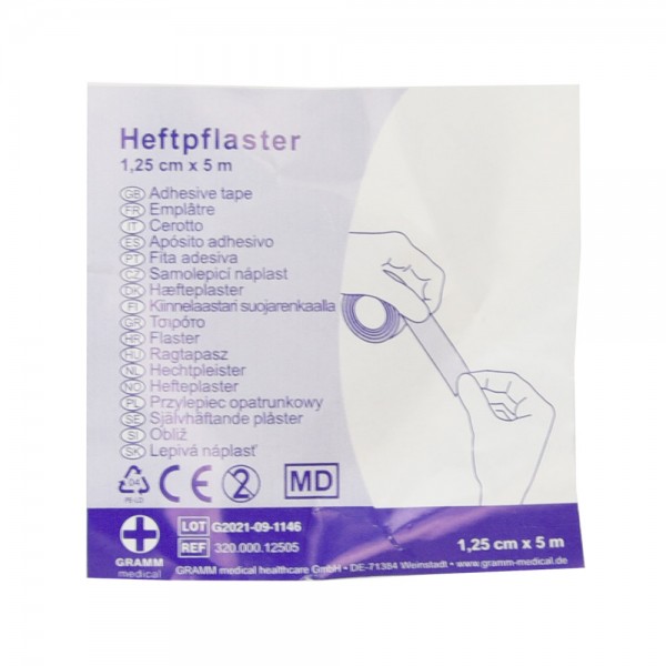 Heftpflaster DIN 13019 1,25cm x 5m | BEXAMED GmbH
